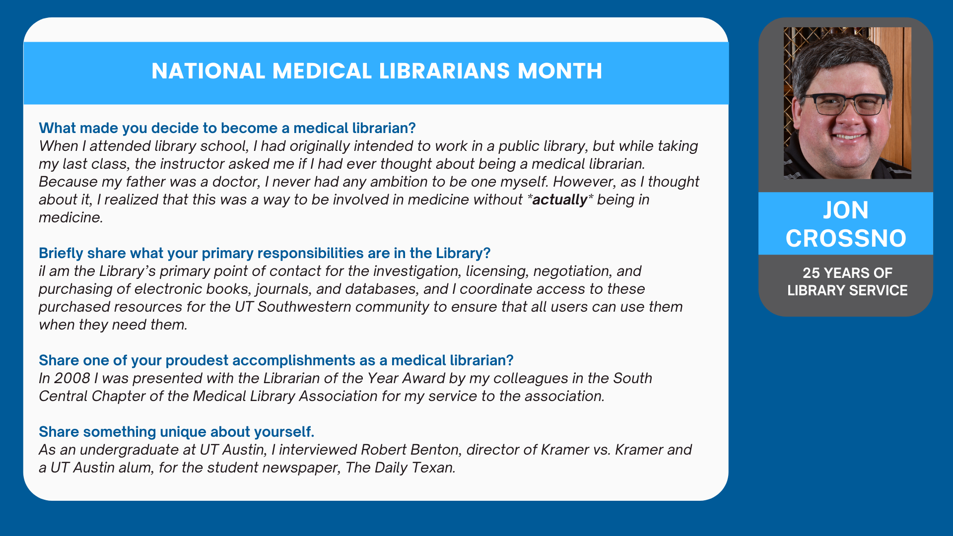 UT Southwestern Health Sciences Digital Library and Learning Center ...